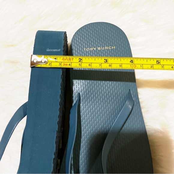 Tory Burch | Shoes | Tory Burch Brisk Blue Low Platform Pvc Flip Flop ...